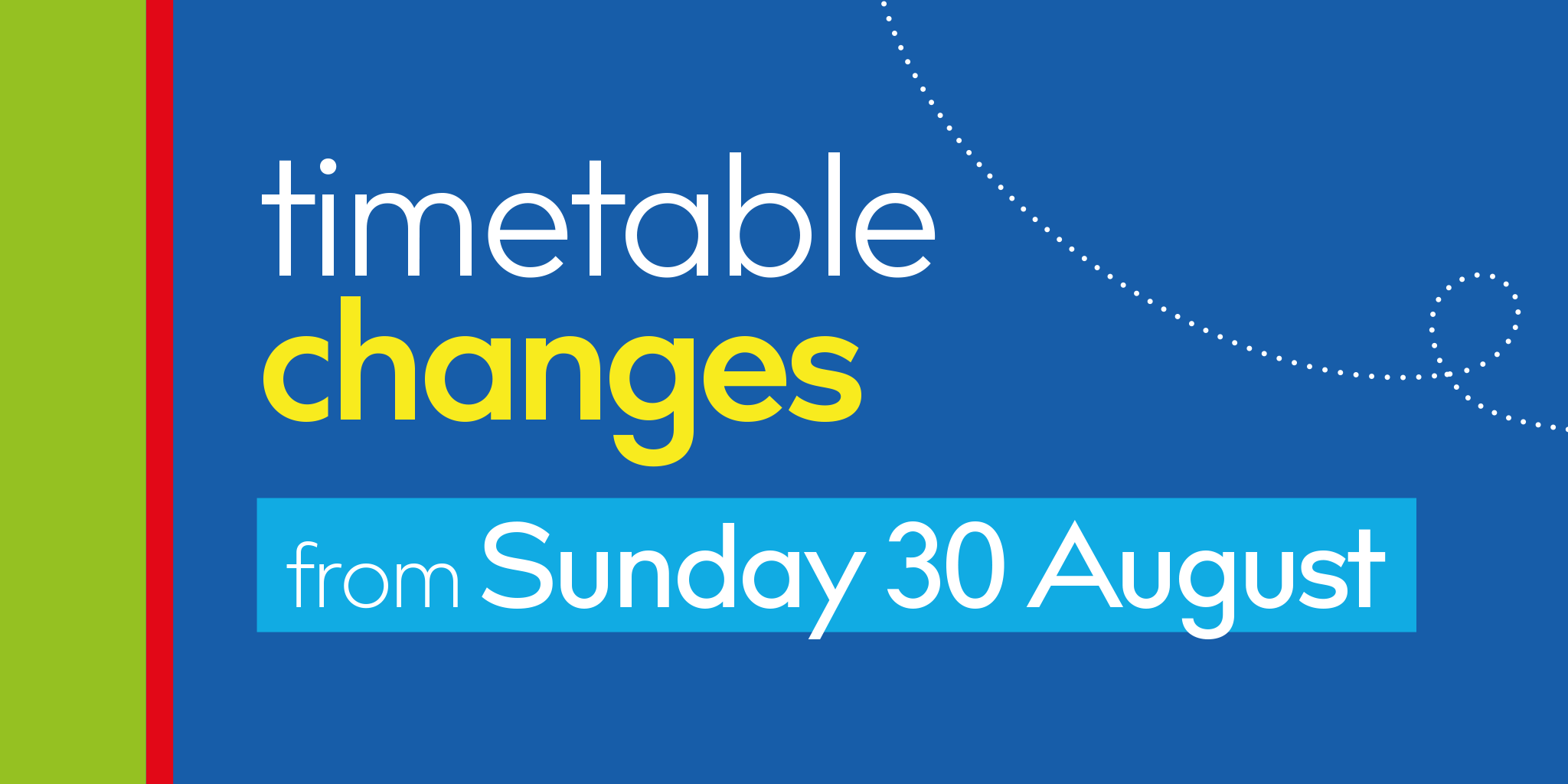 Timetable changes from 30 August - Swindon's Bus Company