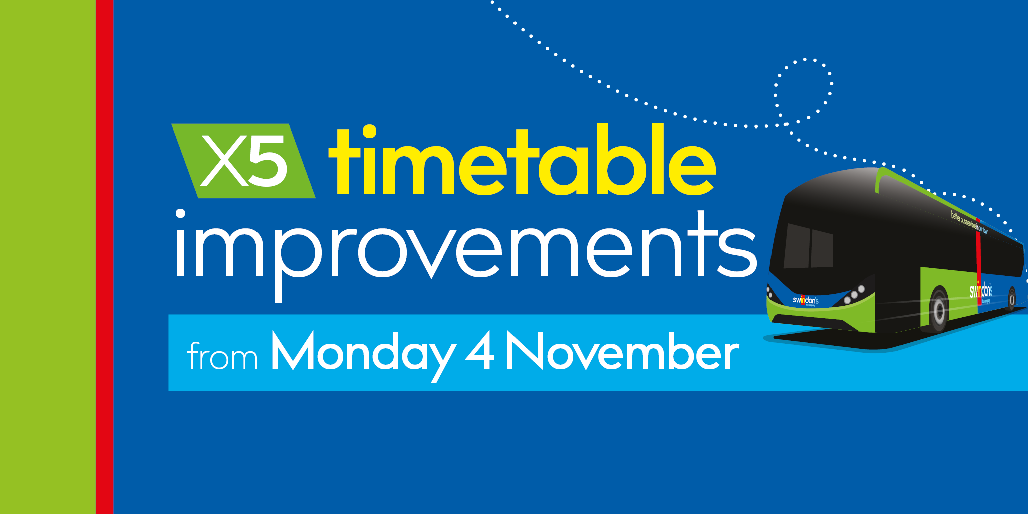 Morning timetable improvements for the X5 - Swindon's Bus Company