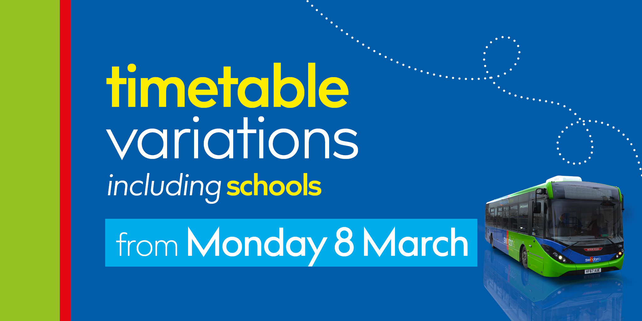 Timetable & school route changes from 8th March - Swindon's Bus Company