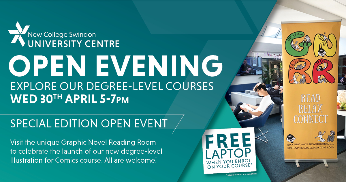 New College Swindon University Centre Open Evening and Graphic Novel ...