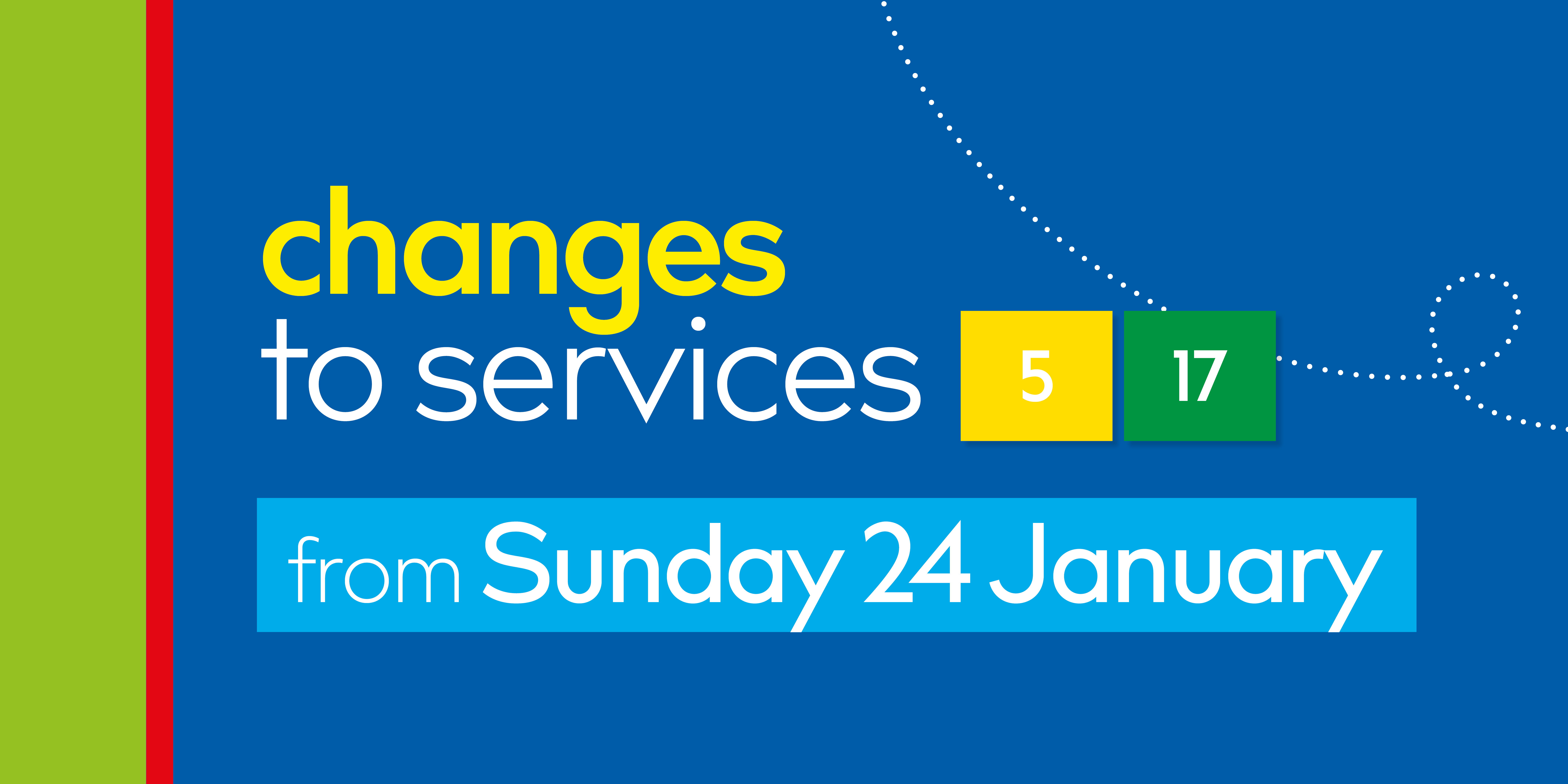 Changes to services 5 & 17 from Sunday 24 January - Swindon's Bus Company